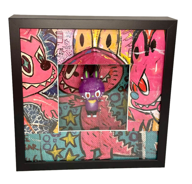 3D Frame with Purple Labubu created by Teeewizzle (Thad Wilkes)