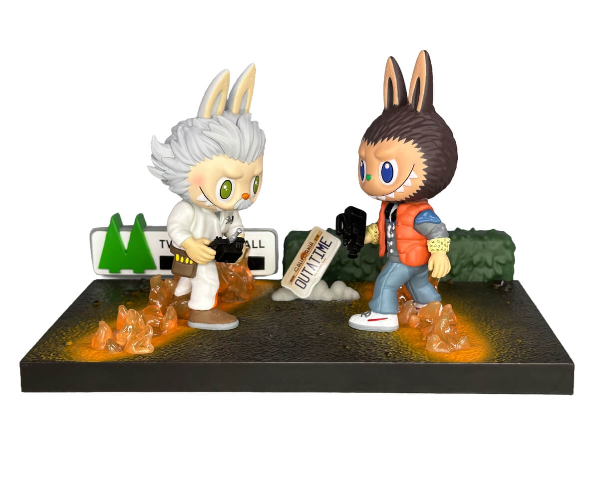 Labubu Doc & Marty BTTF created by Teeewizzle (Thad Wilkes)