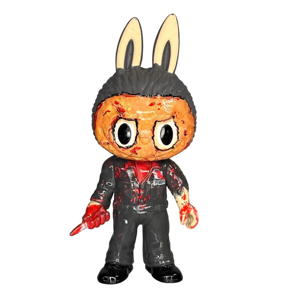 Labubu Hannibal with cop face created by Teeewizzle (Thad Wilkes)