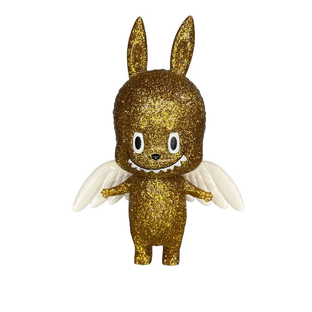 Labubu gold glitter with wings created by Teeewizzle (Thad Wilkes)