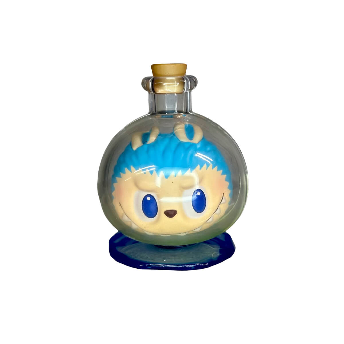 Labubu head in a bottle blue base created by Teeewizzle (Thad Wilkes)