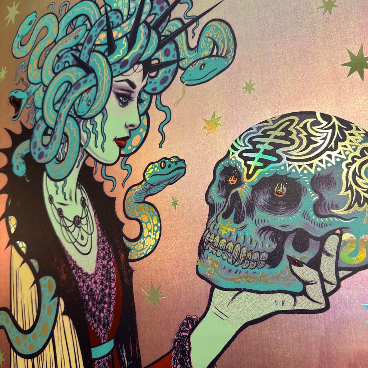 Medusa : Rainbow Holograph created by Tara McPherson