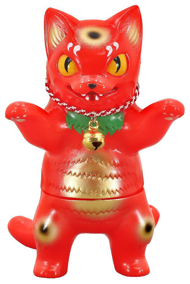 Negora Red Lucky Cat created by Konatsu Koizumi