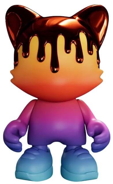 Red Rainbow Chrome Drip UberJanky created by Superplastic