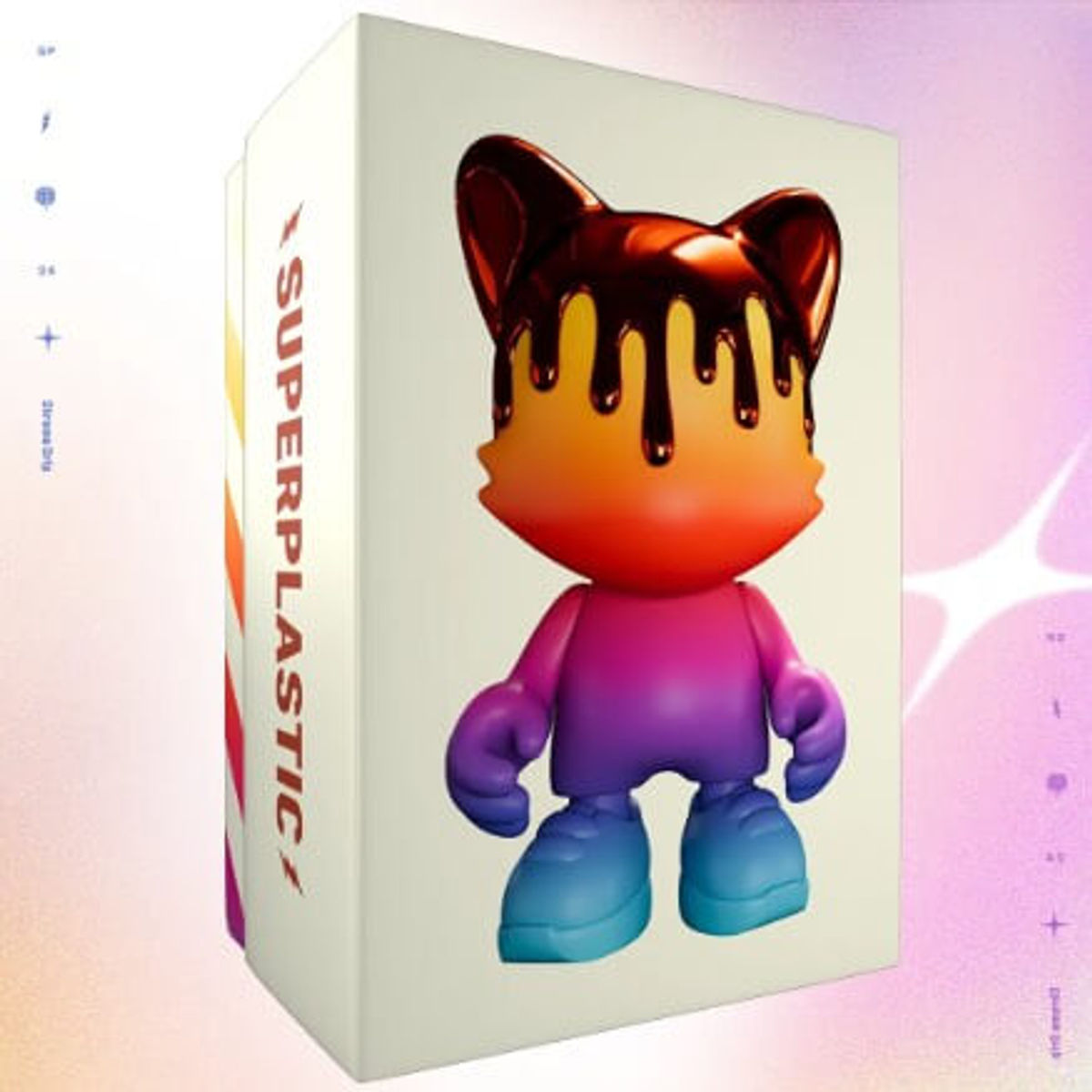 Red Rainbow Chrome Drip UberJanky created by Superplastic