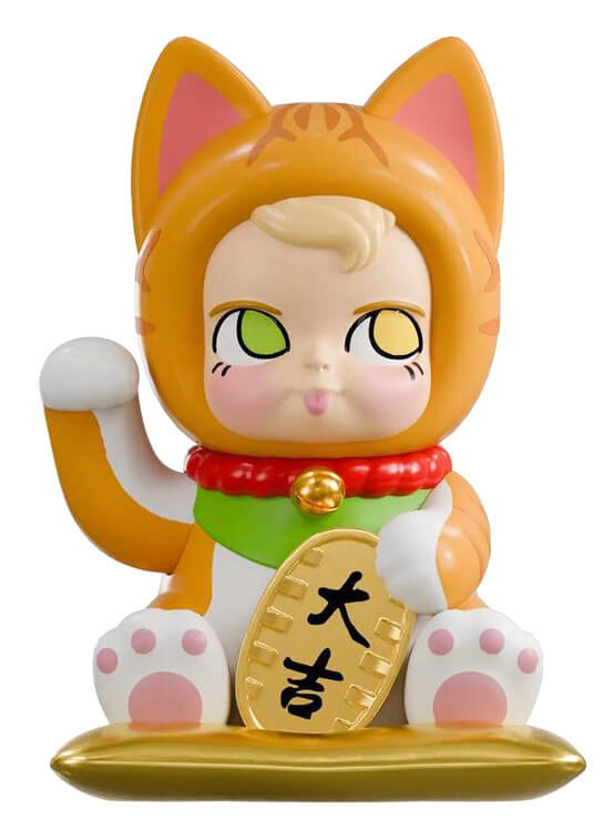 Sam Sam Fortune Cat 2.0 (Orange White) created by Kenny Wong