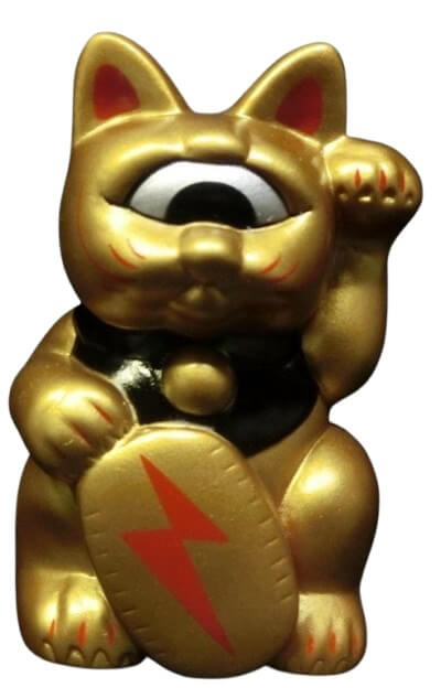 fortune cat baby (golden package / head origin / black / gold coin ...