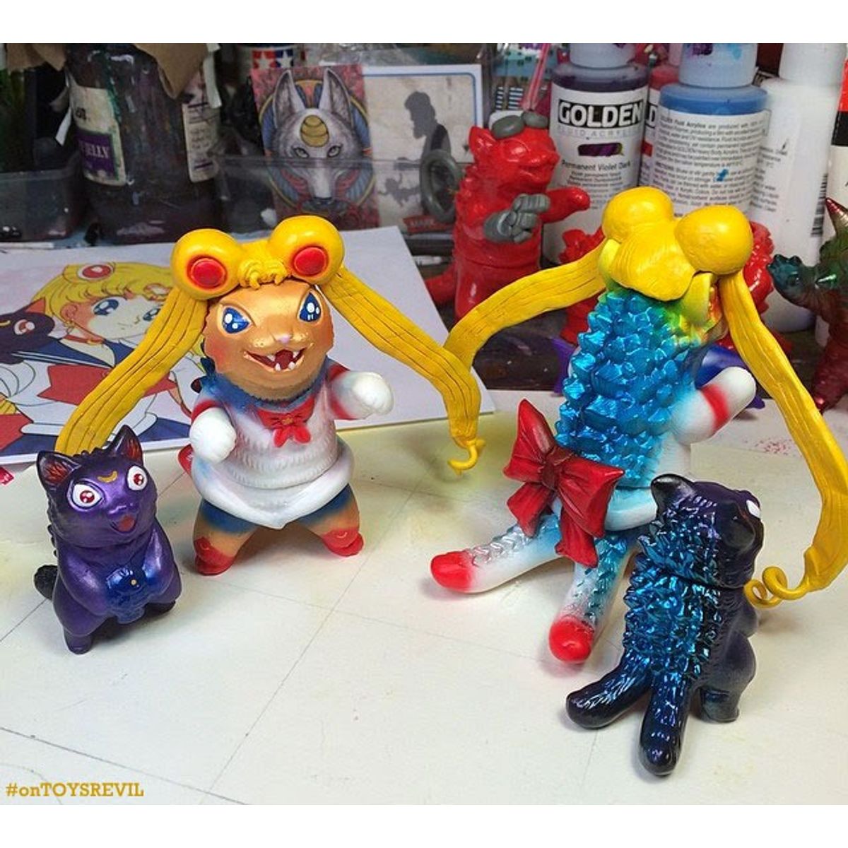 Kaiju Negora - Sailormoon and Luna created by Mark Nagata