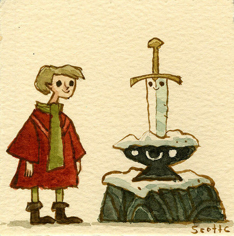 The Sword in the Stone created by Scott Campbell (Scott C)