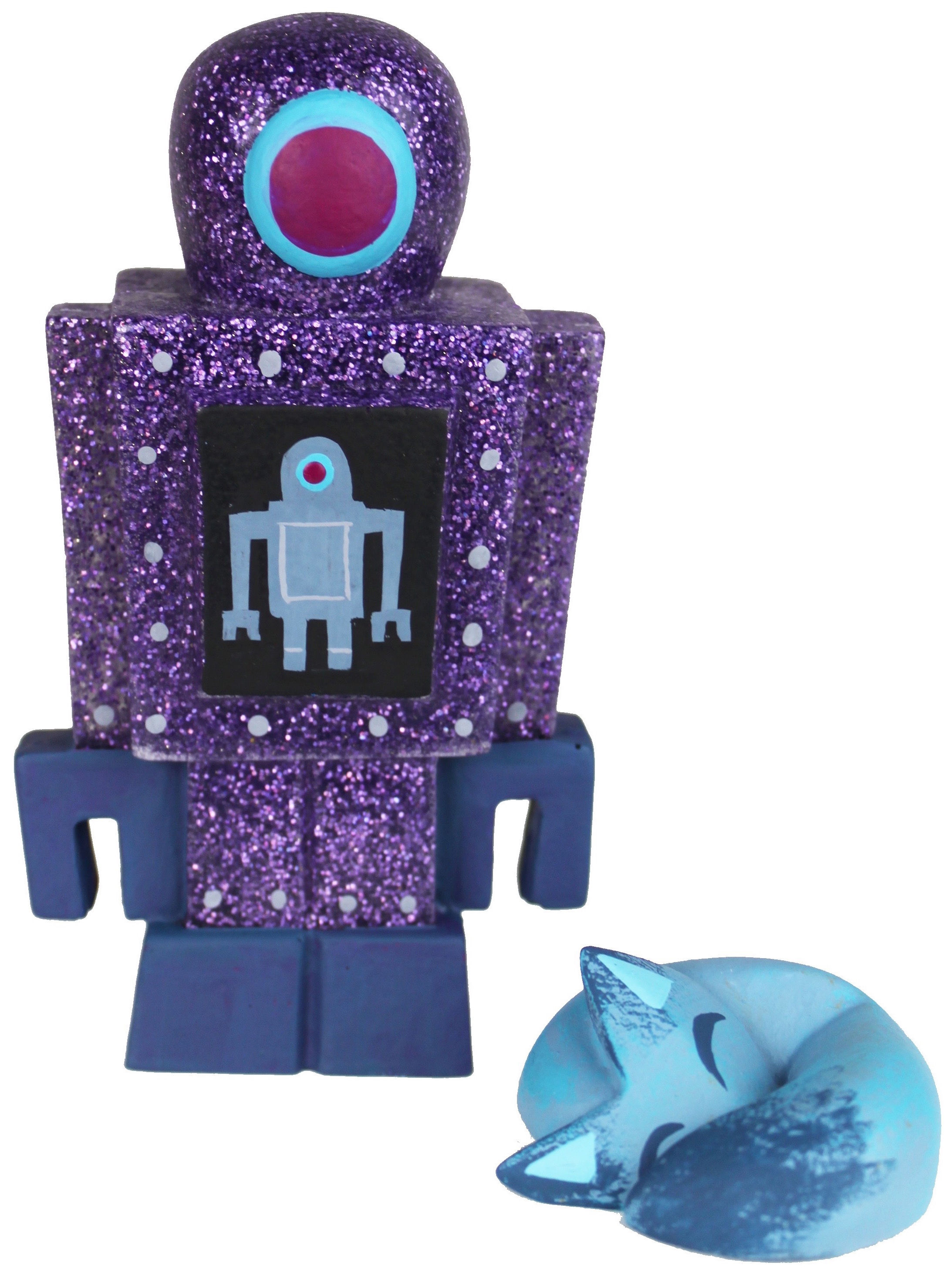 Grape Robot and Fox created by Michelle Valigura, Amanda Visell