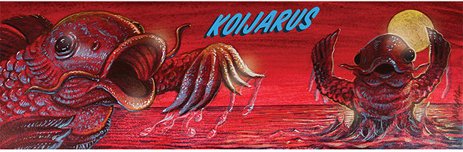 Original painting Koijarus Kaiju Fish created by Mark Nagata