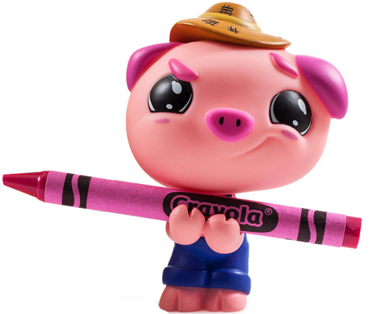 Crayola Coloring Critter - Hot Magenta Farmer Pig created by Kidrobot