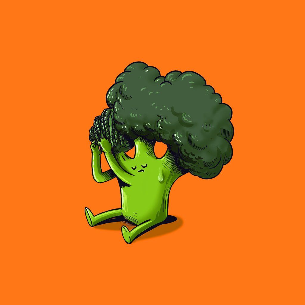 Broccoli Getting Cornrows created by Alex Solis