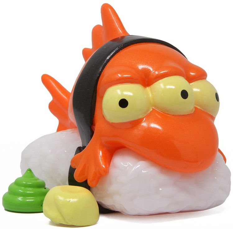 7" Vermilion Red Homer Buddha : The Simpsons created by Matt Groening