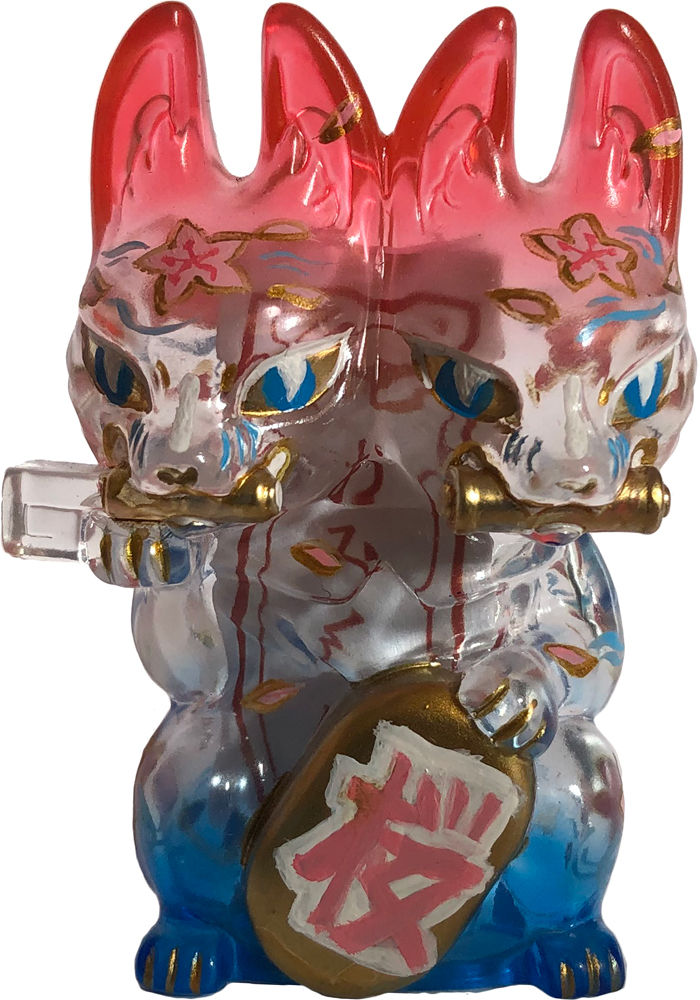 SAKURA CLEAR TWO-HEADED FOX created by Genkosha