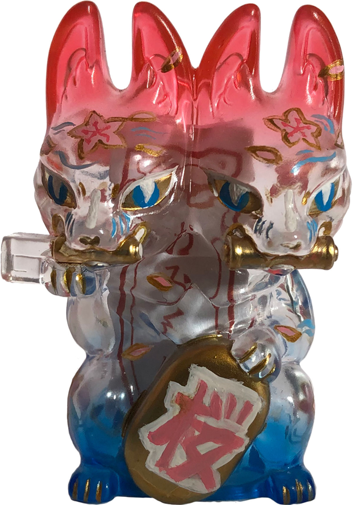 SAKURA CLEAR TWO-HEADED FOX created by Genkosha