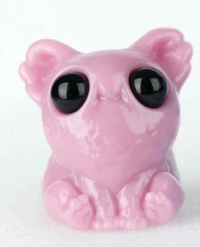 Dusty Pink Carnival Glass Smidgen created by Chris Ryniak
