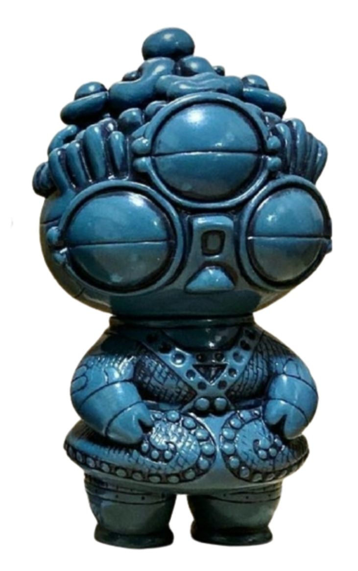 Blue Three Eyes Shakokitachi created by Science Patrol