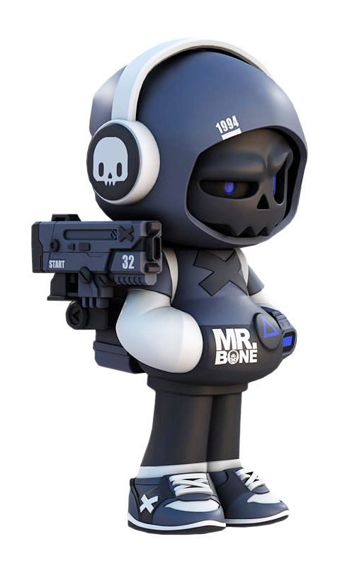1994 Mr Bone Game Man (No. 32) created by Mr. Bone Toys (Lao Liu)