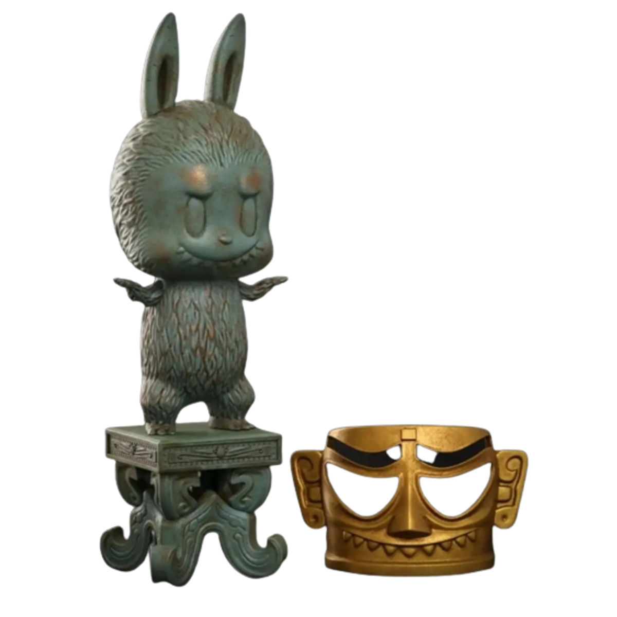 Sanxingdui Museum Gold Mask Labubu created by Kasing Lung