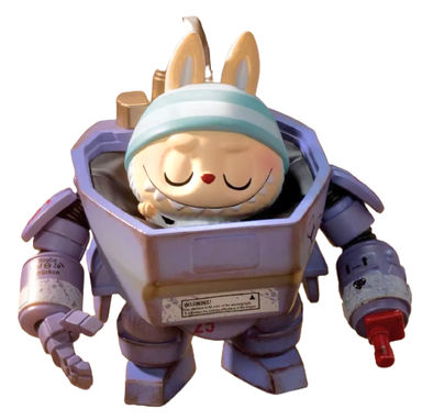 Yellow Labubu Astronaut created by Kasing Lung