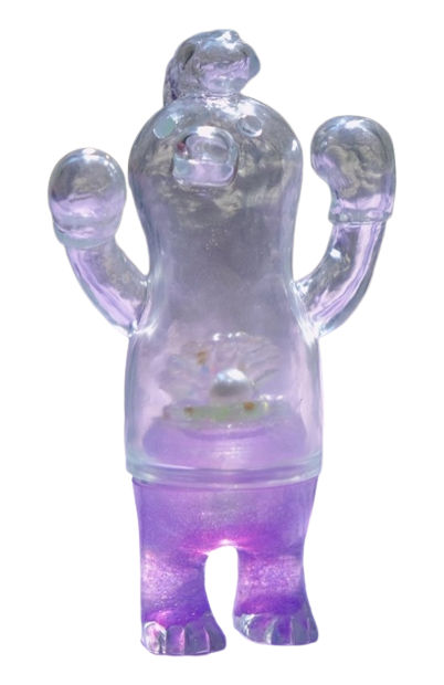 Clear Purple Glitter Fart Mao created by Zhang Yun Mao